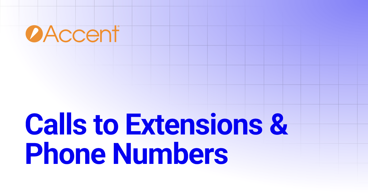 Calls to Extensions & Phone Numbers | Connect User Guide