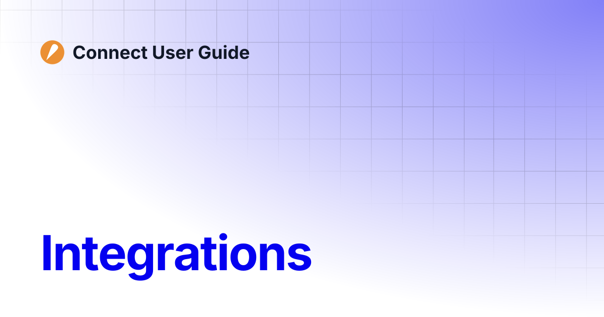 Integrations Connect User Guide