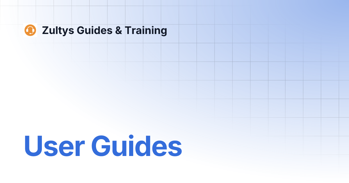 User Guides | Zultys Guides & Training
